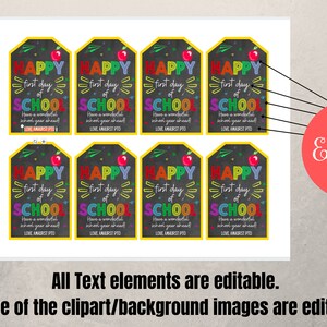 Happy First Day of School Gift Tags for Students Teachers | Etsy