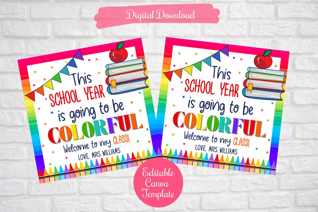 Back to School Crayons Gift Tags This School Year is Going to - Etsy
