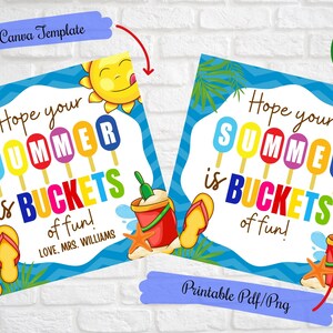 Buckets of Fun Gift Tags End of Year Gift Tags for - Etsy