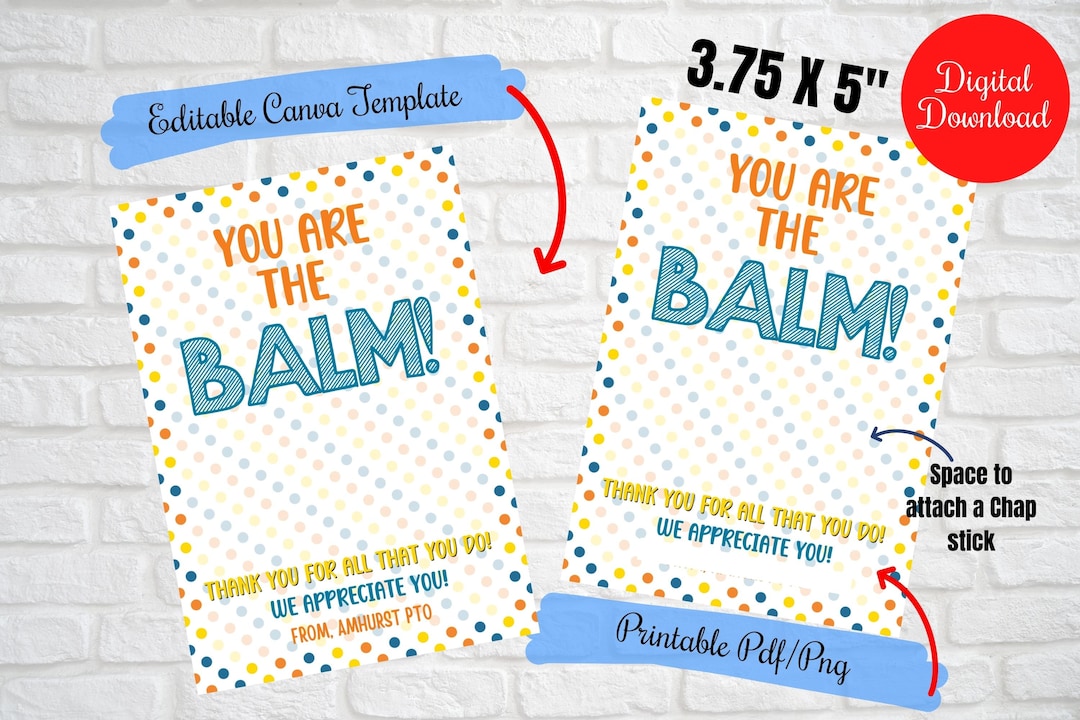 You Are the Balm, Employee Appreciation Week Chap Stick,lip Balm Gift ...