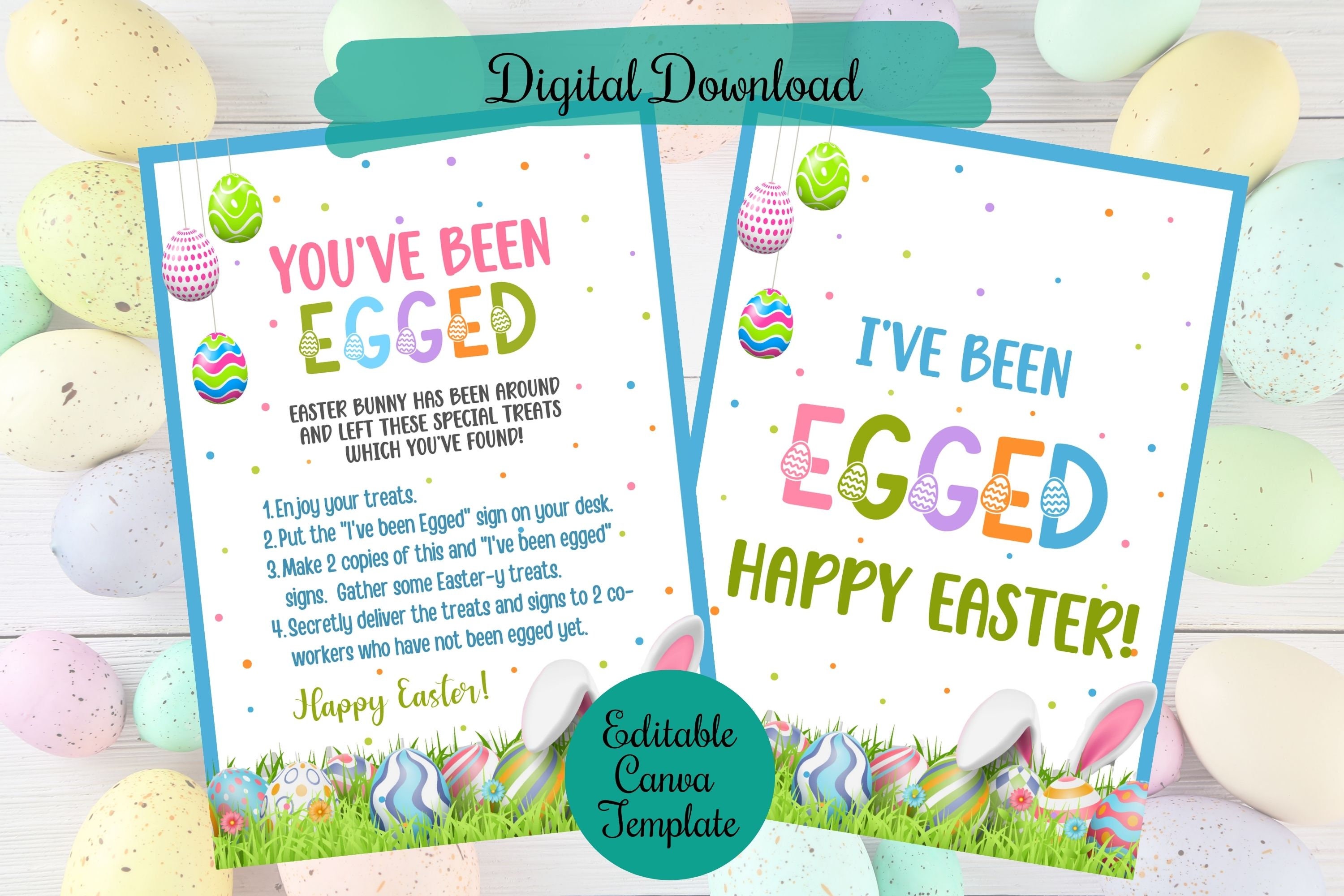 You've Been Egged Easter Workplace Egged Printable,i've Been Egged ...
