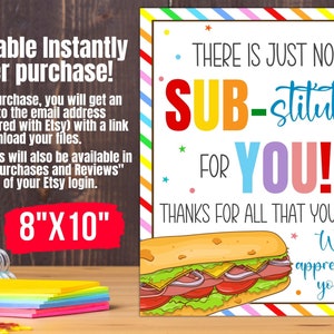 There is No Sub-stitute for You,teacher Appreciation Sandwich Table ...