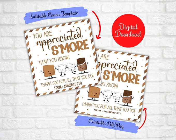 25 CUSTOM Smores Wedding Favor Tag, Smores Favor, Wedding Favor Custom ...