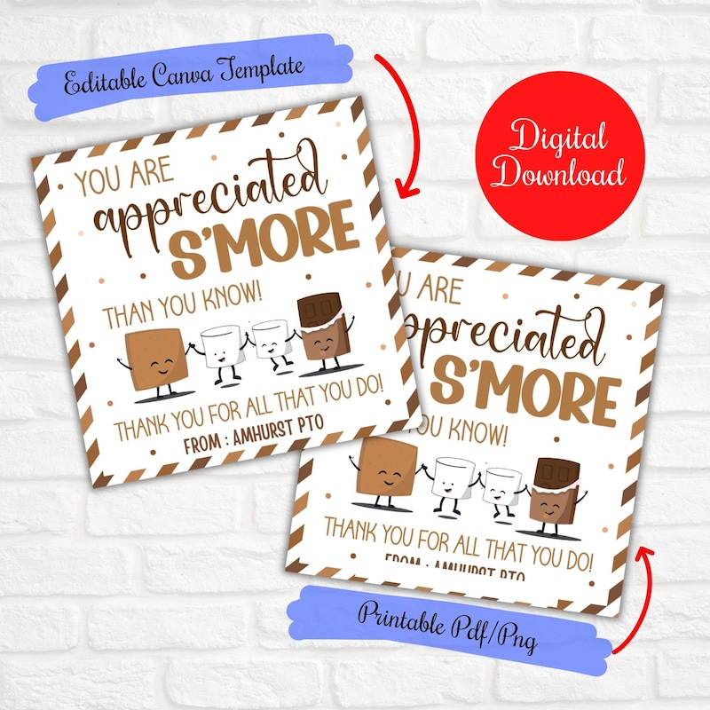 Smore Thank You Tags - Etsy