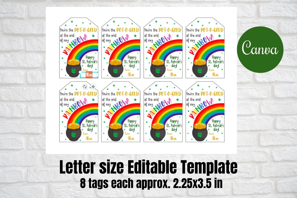 St Patrick's Day Printable Class Gift Tags, You Are the Pot of Gold at ...