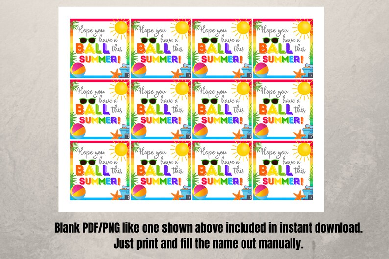 Hope You Have a Ball This Year Gift Tags End of Term Gifts - Etsy