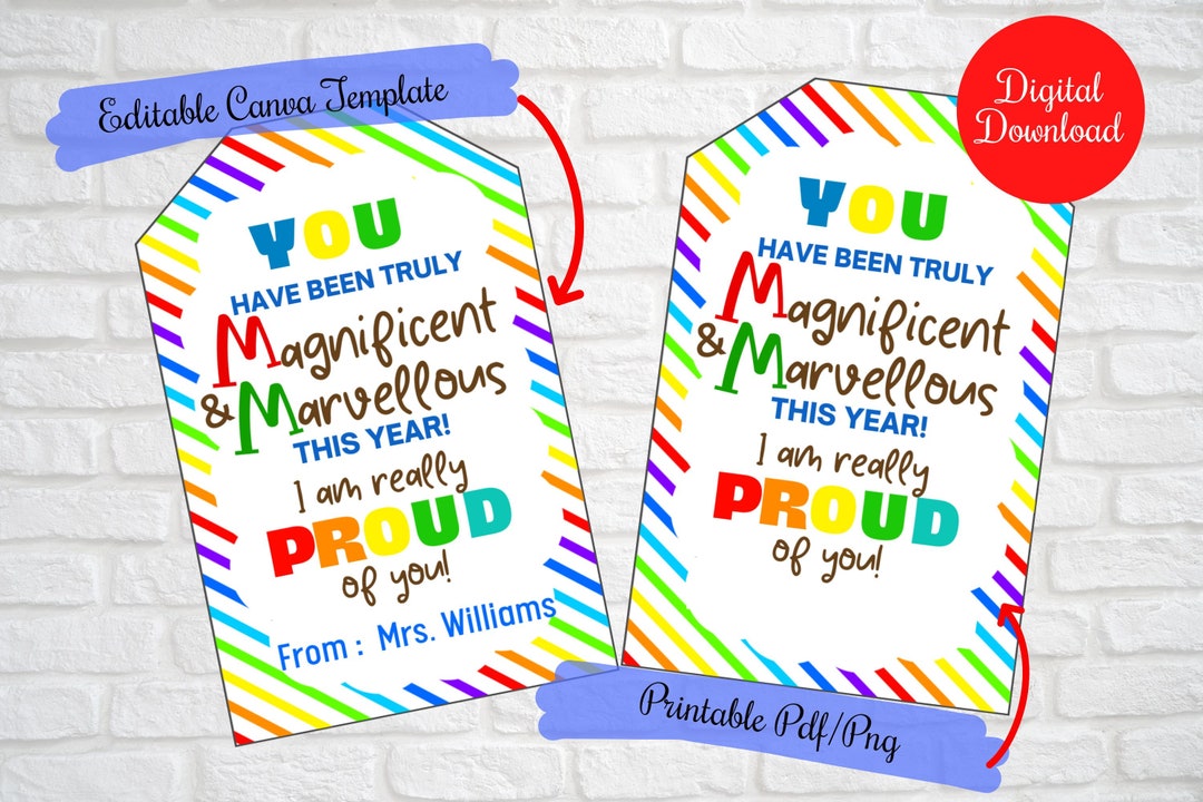 Magnificent and Marvellous Gift Tags for Students From - Etsy