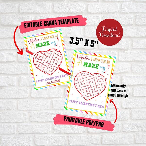 Maze Valentine - Etsy