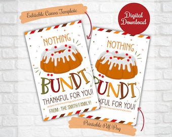 Nothing BUNDT Thankful for You - Sticker Tags - Etsy
