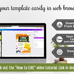 Open House Back to School Flyer for School, Class Open House Printable ...