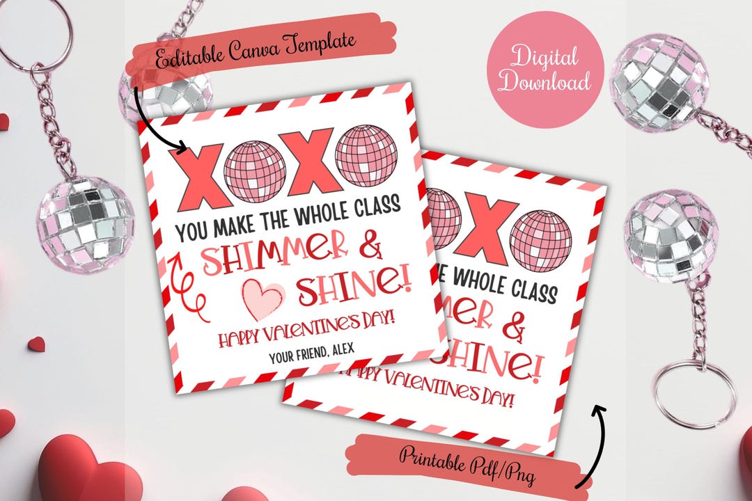 XOXO You Make the Whole Class Shimmer and Shine Printable Tag, Shimmer ...