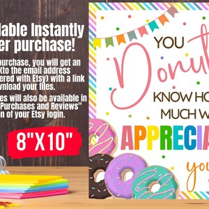 You Donut Know How Much We Appreciate You Teacher | Etsy