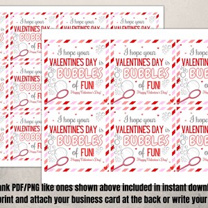 Valentine Bubbles Gift Tags, I Hope Your Valentine's Day is Bubbles of ...