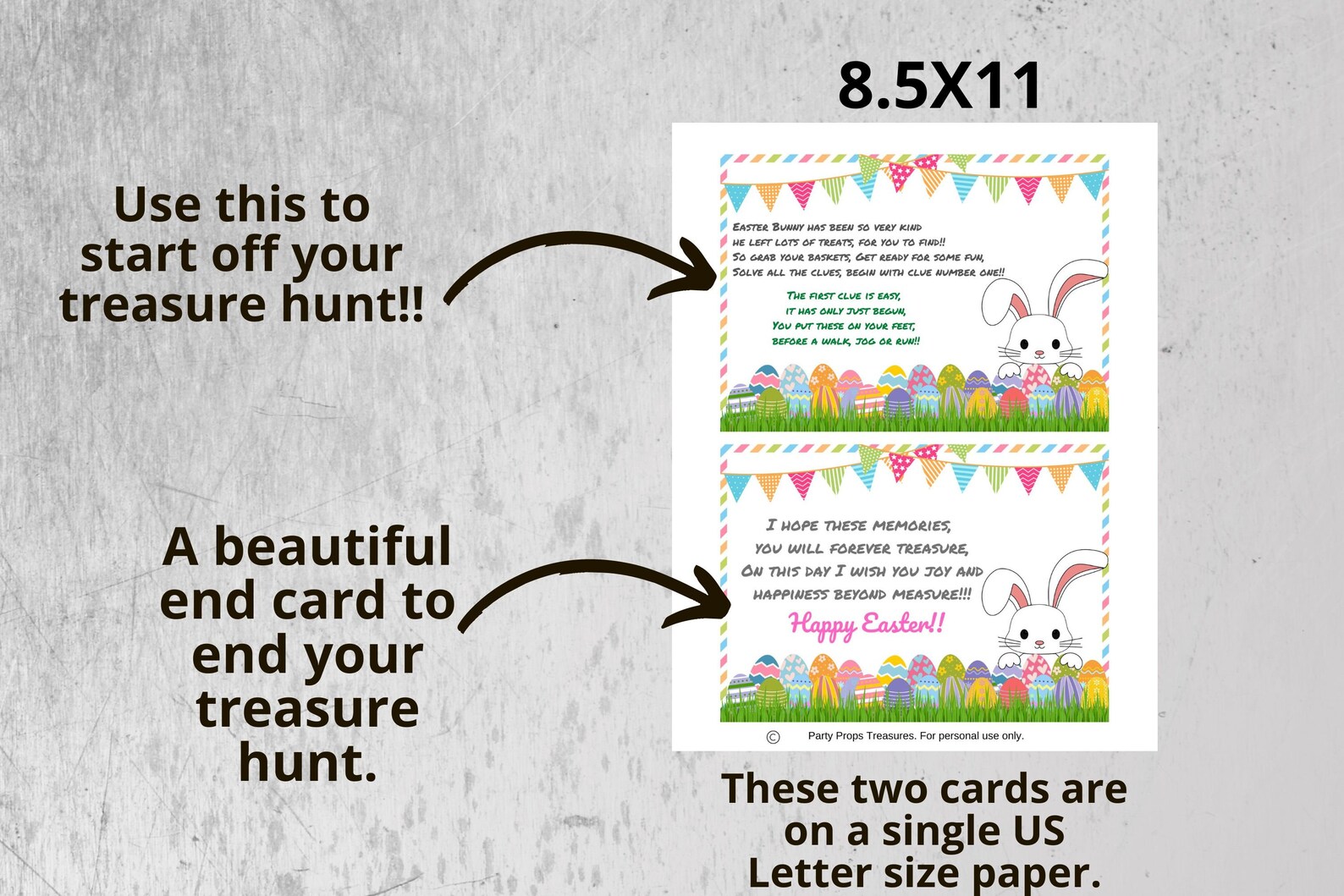 Easter Day Treasure Hunt Clues Printable Digital Download, Easter ...