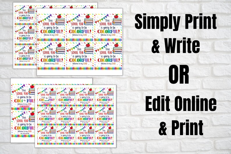 Back to School Crayons Gift Tags, This School Year is Going to Be ...