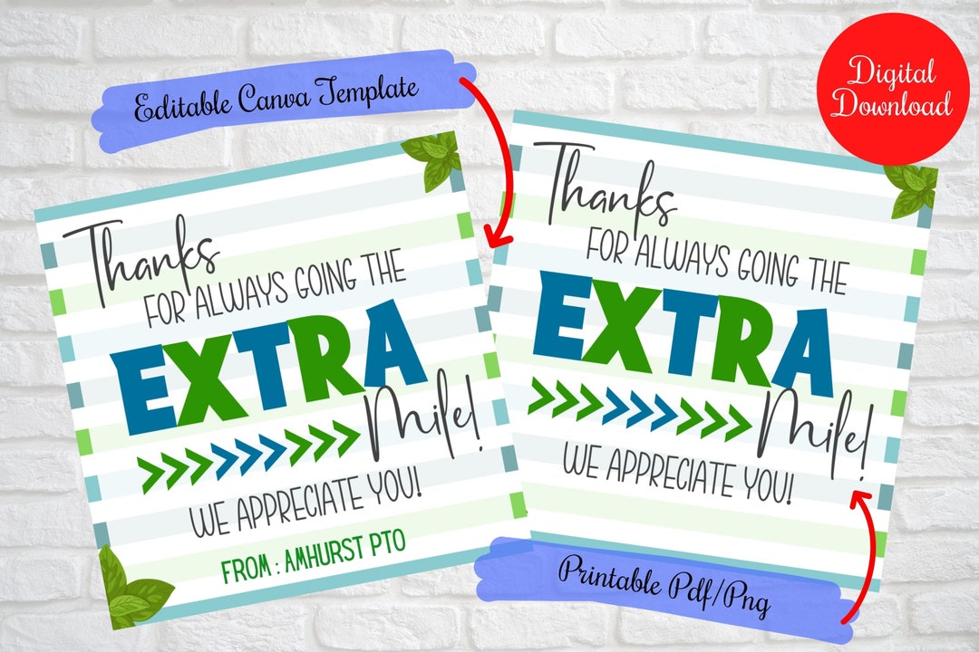 Thanks for Always Going the Extra Mile, Bus Driver, Nurse, Employee ...