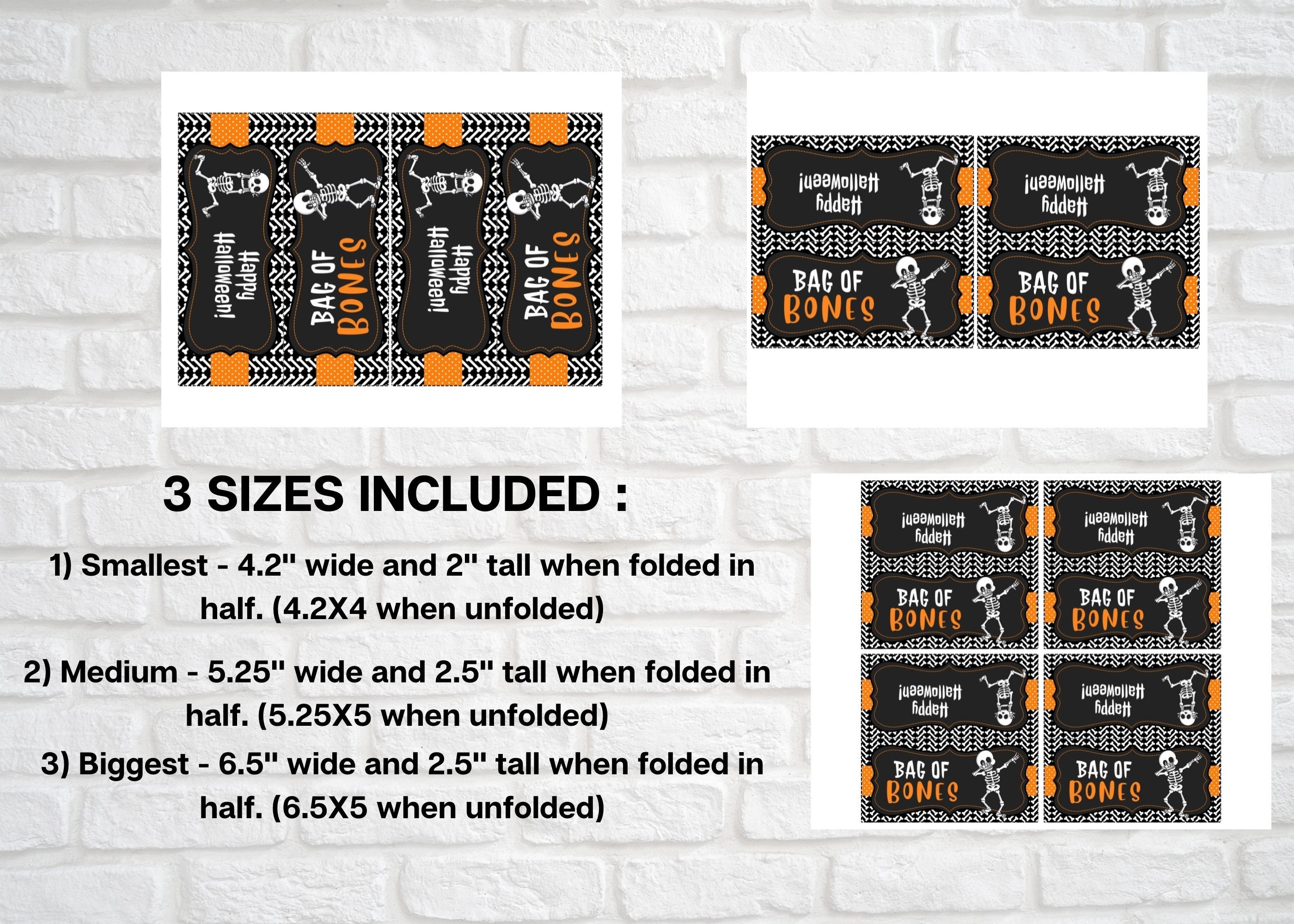 Bag of Bones Halloween Halloween Treat Bag Topper Halloween - Etsy