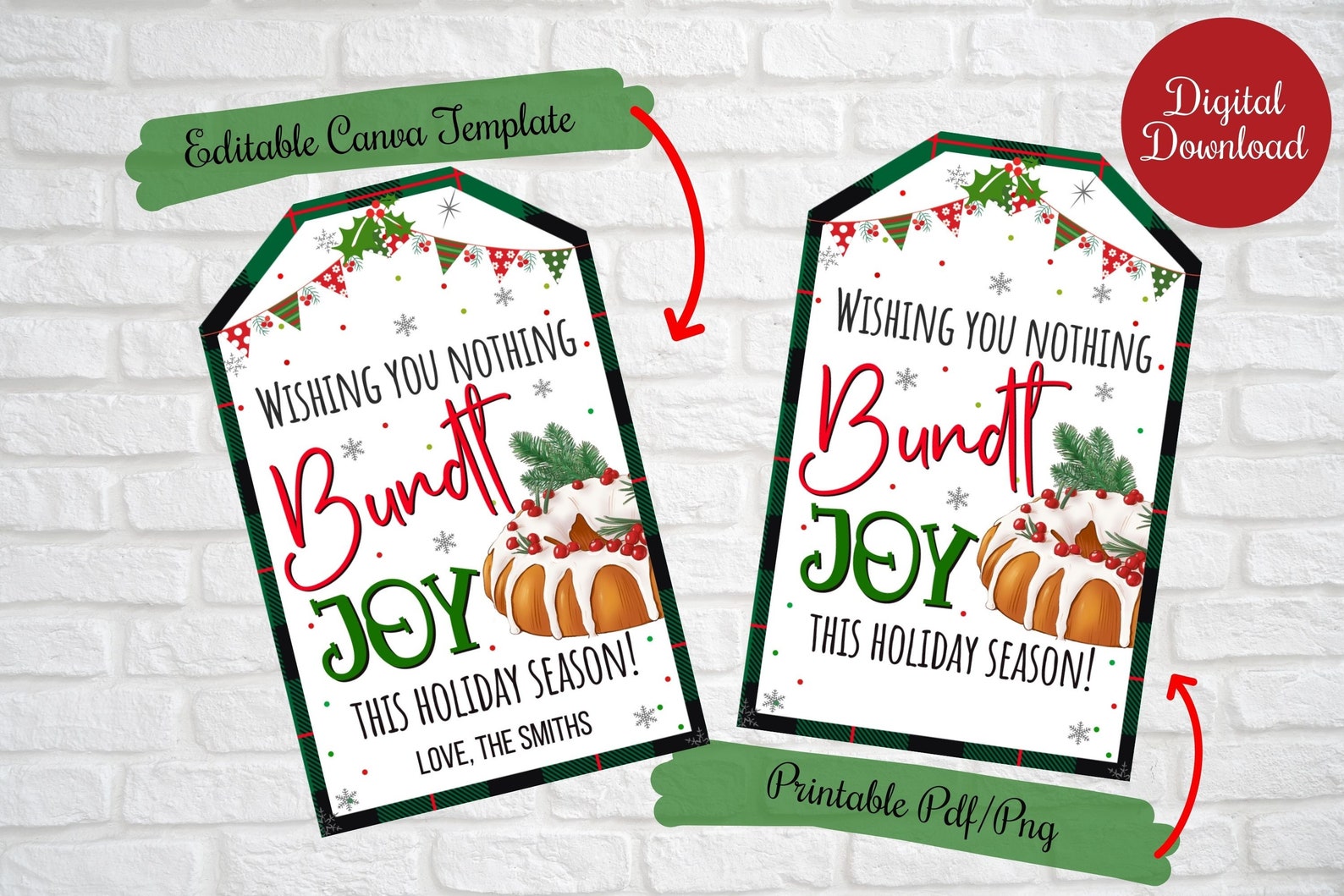 Wishing You Nothing Bundt Joy This Holiday Season christmas | Etsy