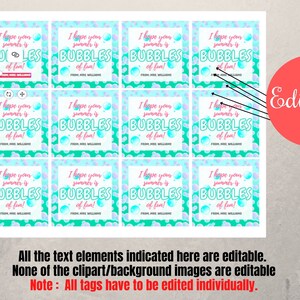 End of Year Class Bubbles Gift Tags, Hope Your Summer is Bubbles of Fun ...