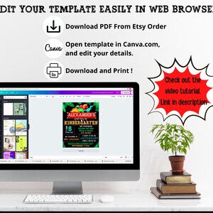 Editable Dinosaur First Day of School Sign Printable, Editable Canva ...