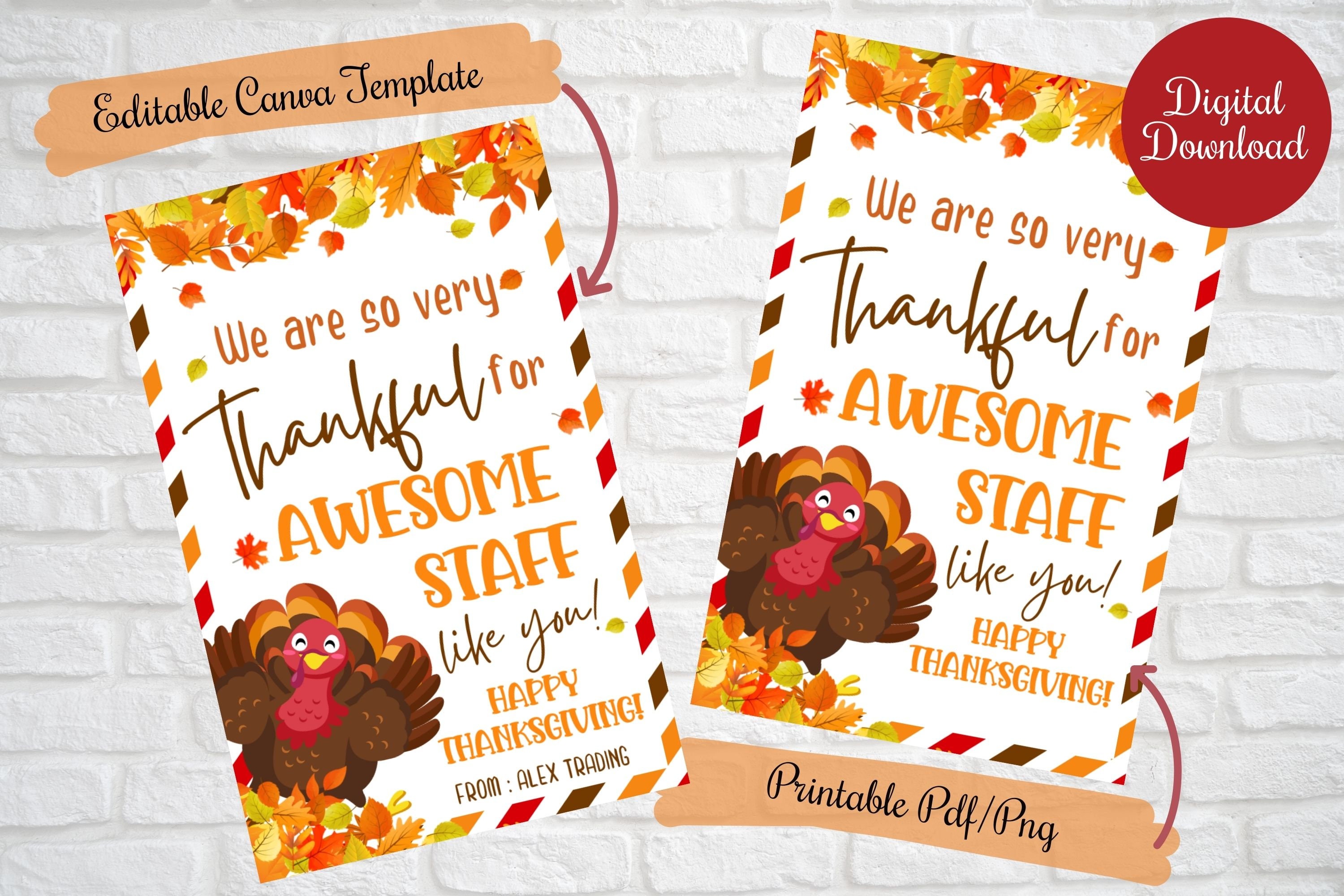 We Are so Very Thankful for Awesome Staff Like You Treat Tags - Etsy