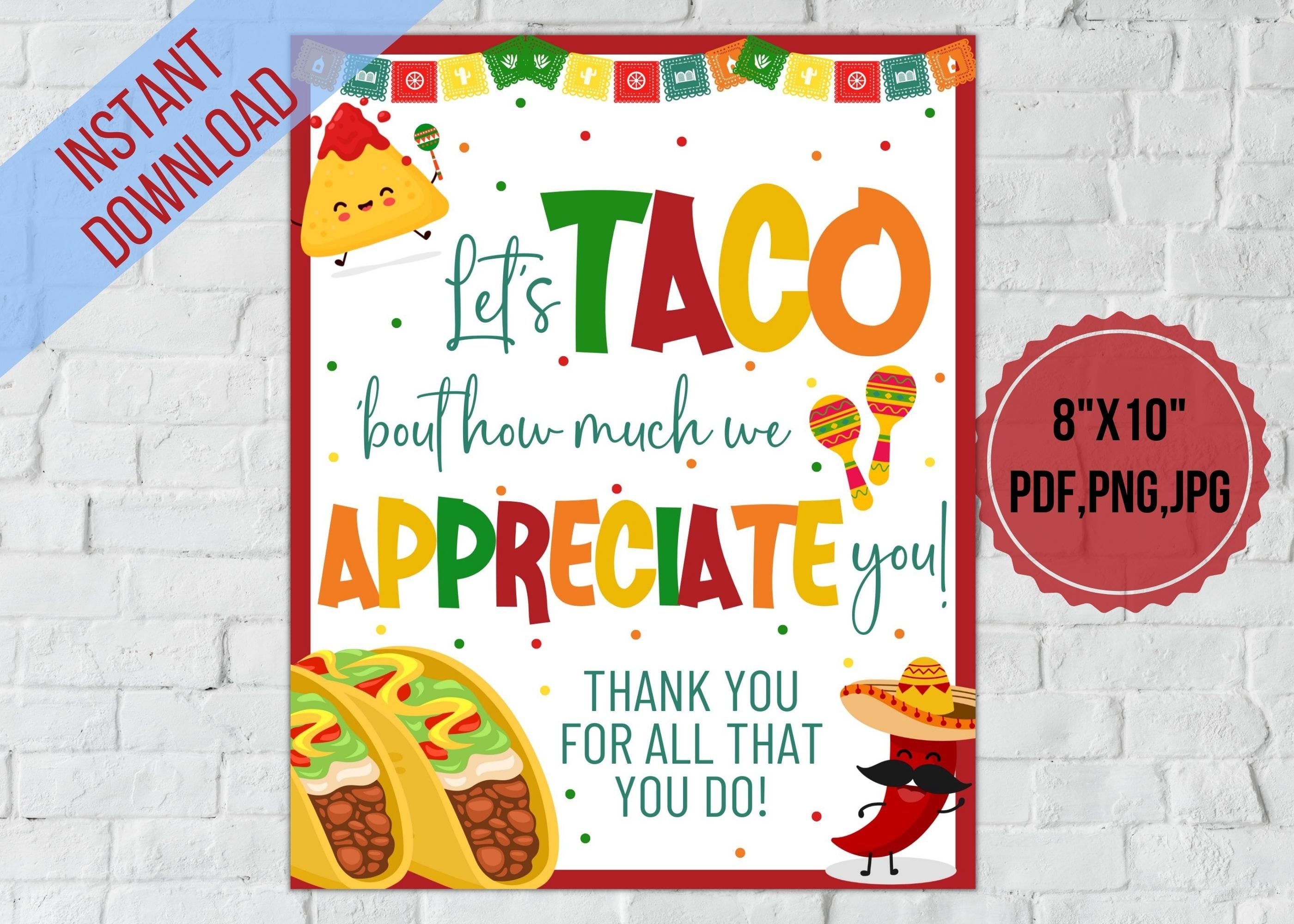 Let's Taco About How Awesome You Are, Employee Appreciation Week Table ...