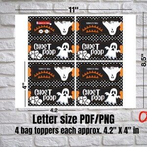 Ghost Poop Marshmallow Halloween Treat Bag Topper, Marshmallow Gift ...