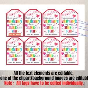 Printable Class Valentine Gift Tags for Chalk Hope You | Etsy