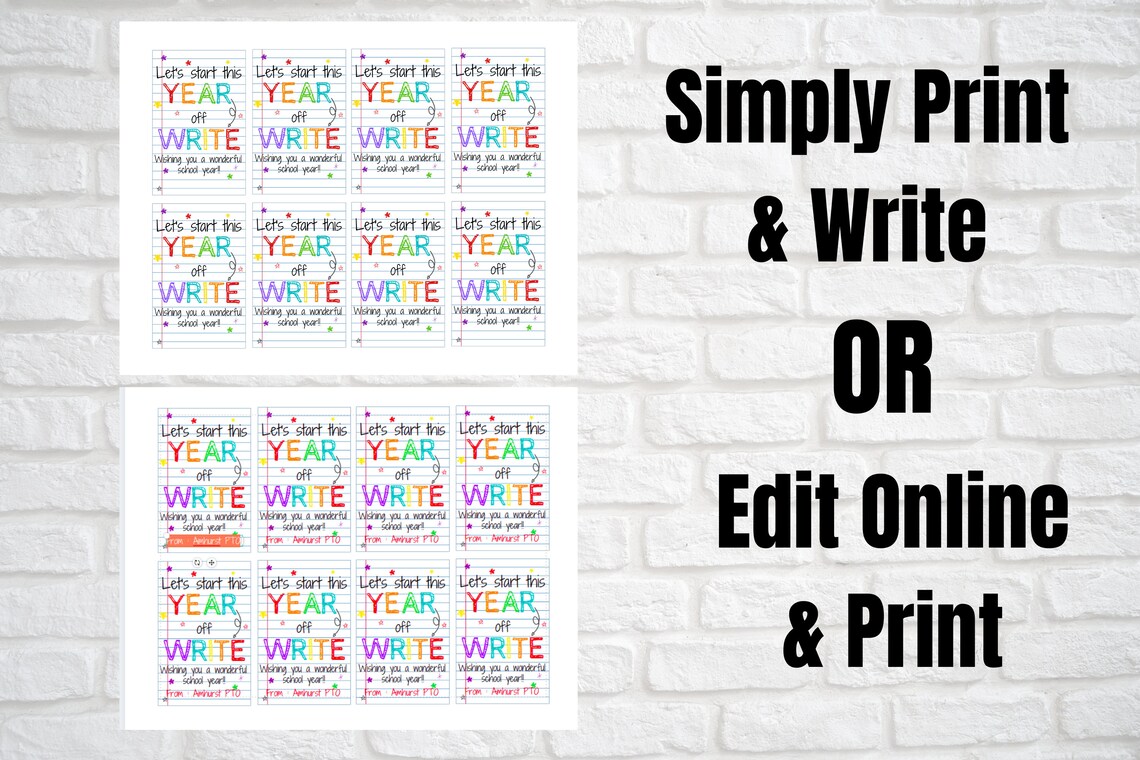 Let's Start This Year off Write Back to School Pen Marker - Etsy