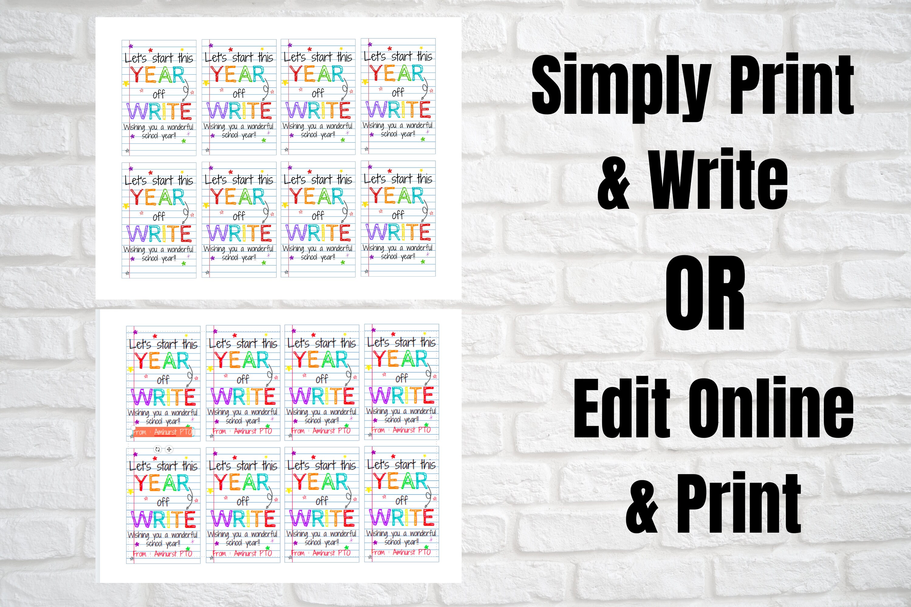 Let's Start This Year off Write Back to School Pen Marker - Etsy