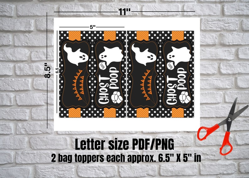Ghost Poop Marshmallow Halloween Treat Bag Topper Marshmallow - Etsy