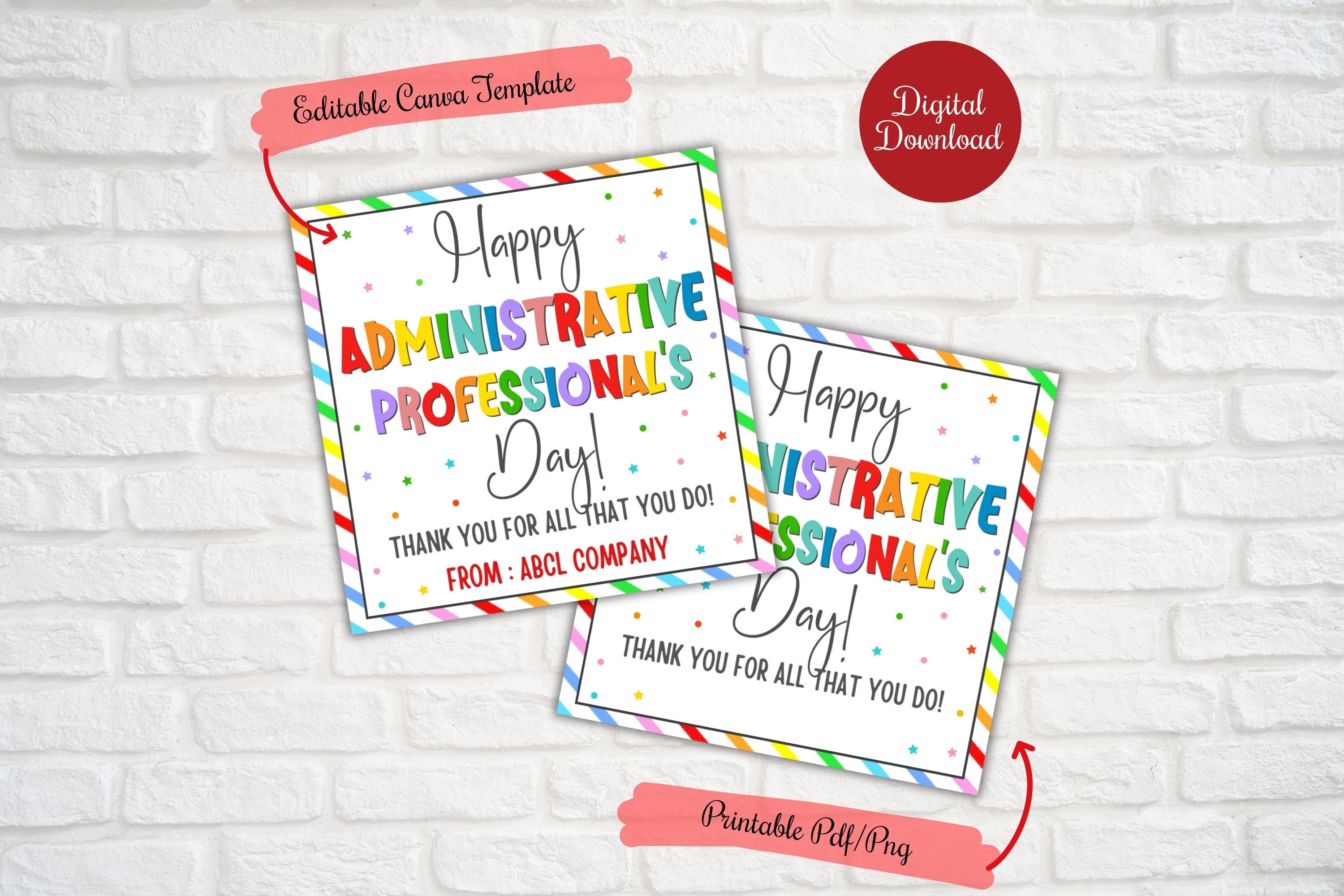 Admin Professional's Day Gift Tag, Administrative Assistant ...
