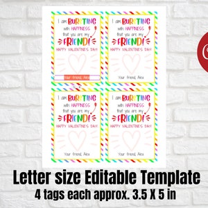 I Am Bursting With Happiness, Fun Size Candy Printable Bursting ...