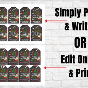 How Sweet It is to Work With You christmas Gift Treat Tags | Etsy