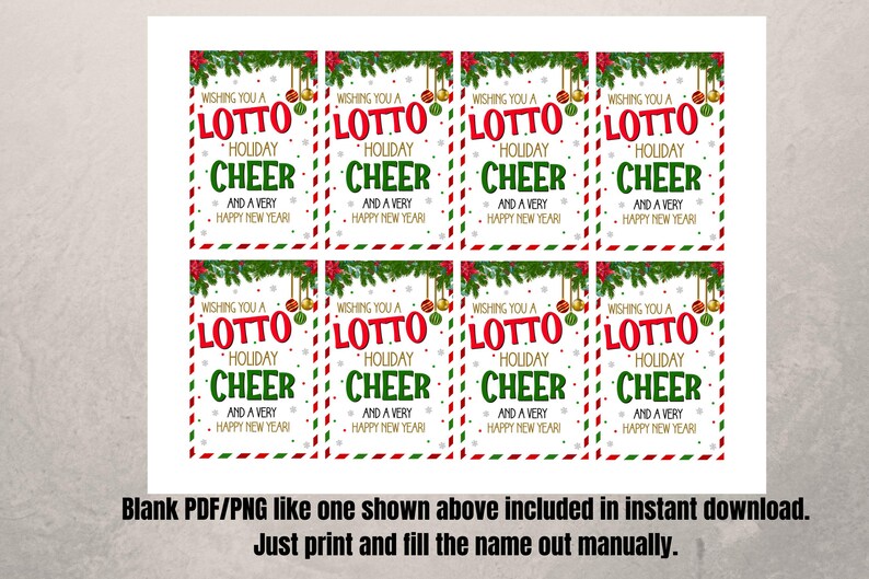 Wishing You a Lotto Holiday Cheer, Christmas Lottery Scratch Card Gift ...