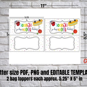 Happy 100th Day of School Treat Bag Toppers for Students, 100 Days of ...