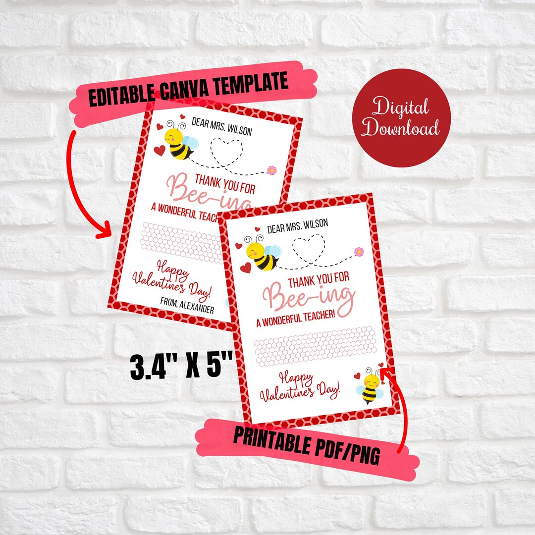 Thanks for Beeing a Wonderful Teacher, Valentine Chapstick Lip Balm ...