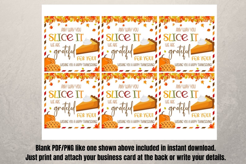 Anyway You Slice It, Realtor Thanksgiving Gift Tags,pumpkin Pie Pop by ...