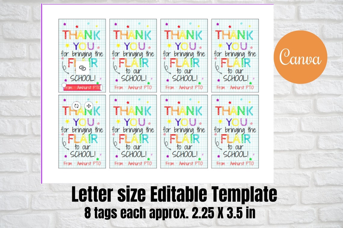 Flair Pen,end of Year Gift Tag for Teacher Admin Staff Appreciation ...