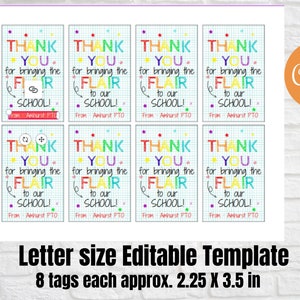 Flair Pen,end of Year Gift Tag for Teacher Admin Staff Appreciation ...