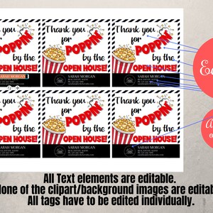 Thank You for Poppin by the Open House Realtor Tags Realtor - Etsy