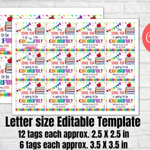 Back to School Crayons Gift Tags, This School Year is Going to Be ...