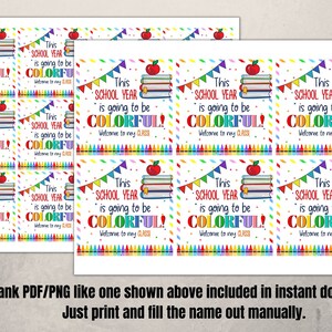Back to School Crayons Gift Tags, This School Year is Going to Be ...