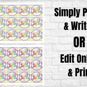 First Day of School Crayons Gift Tags, Here's to a Bright School Year ...