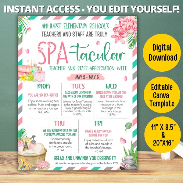 Teacher Appreciation Week Theme Ideas - Etsy