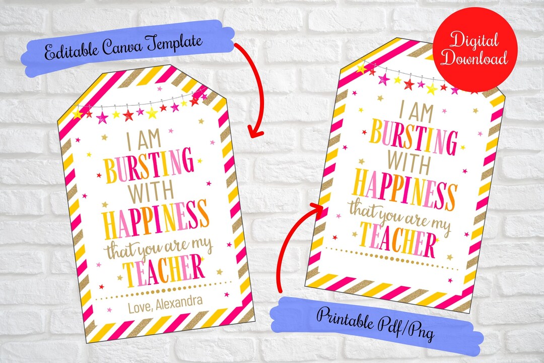 Back to School Candy Gift Tags for Teacher,first Day of School Gift ...