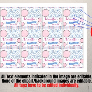 Blow Pop Candy Cheer Tags, Blow Away the Competition, Cheer Team Gift ...