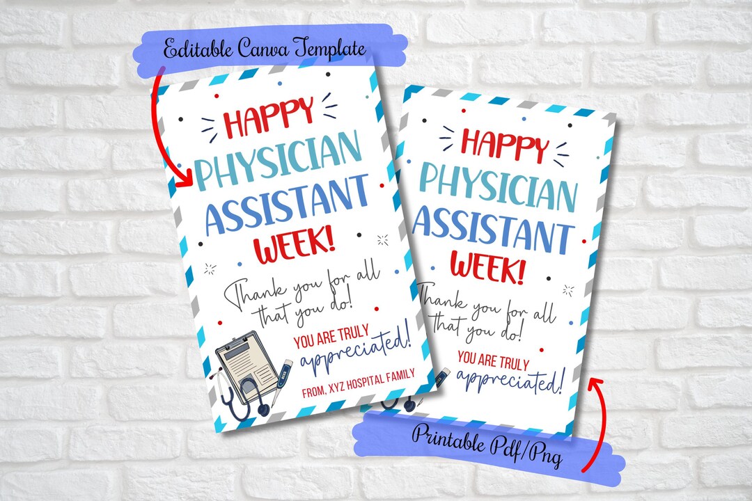 Physician Assistant Appreciation Week Gift Tag , Happy PA Week ...