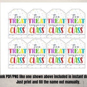 Editable Back to School Gift Tags for Students From Teachers, First Day ...