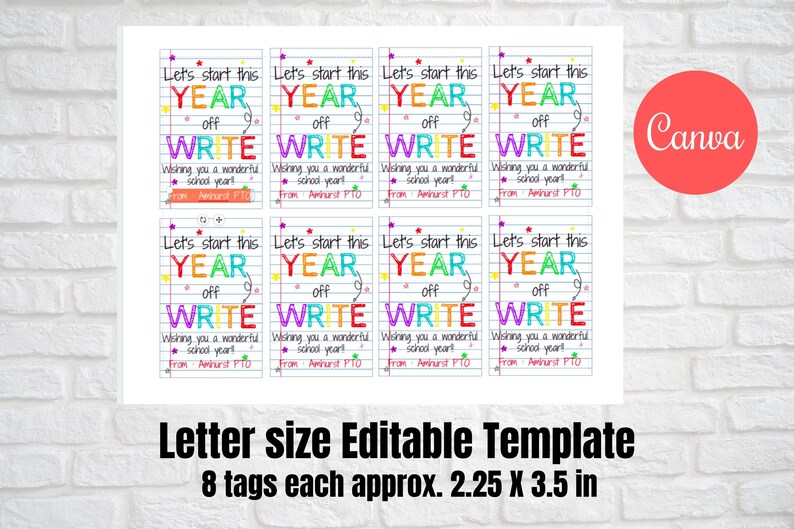 Let's Start This Year off Write, Back to School Pen Marker Gift Tags ...